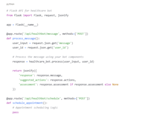 AI Healthcare Bot System Using Python in 2025