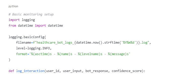 Ai Healthcare Bot System Using Python In 2025 0874
